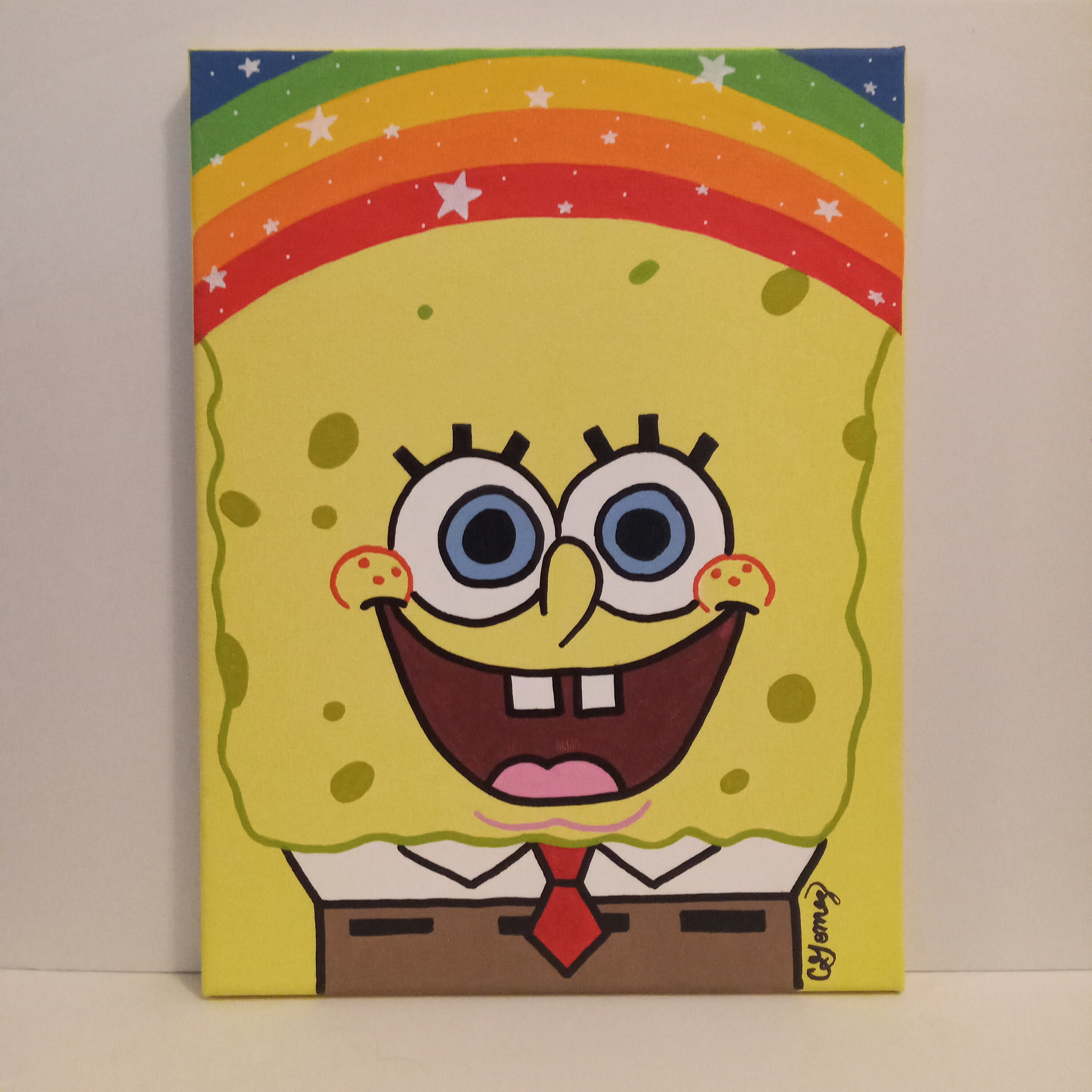 Spongebob Squarepants Acrylic Painting - Etsy