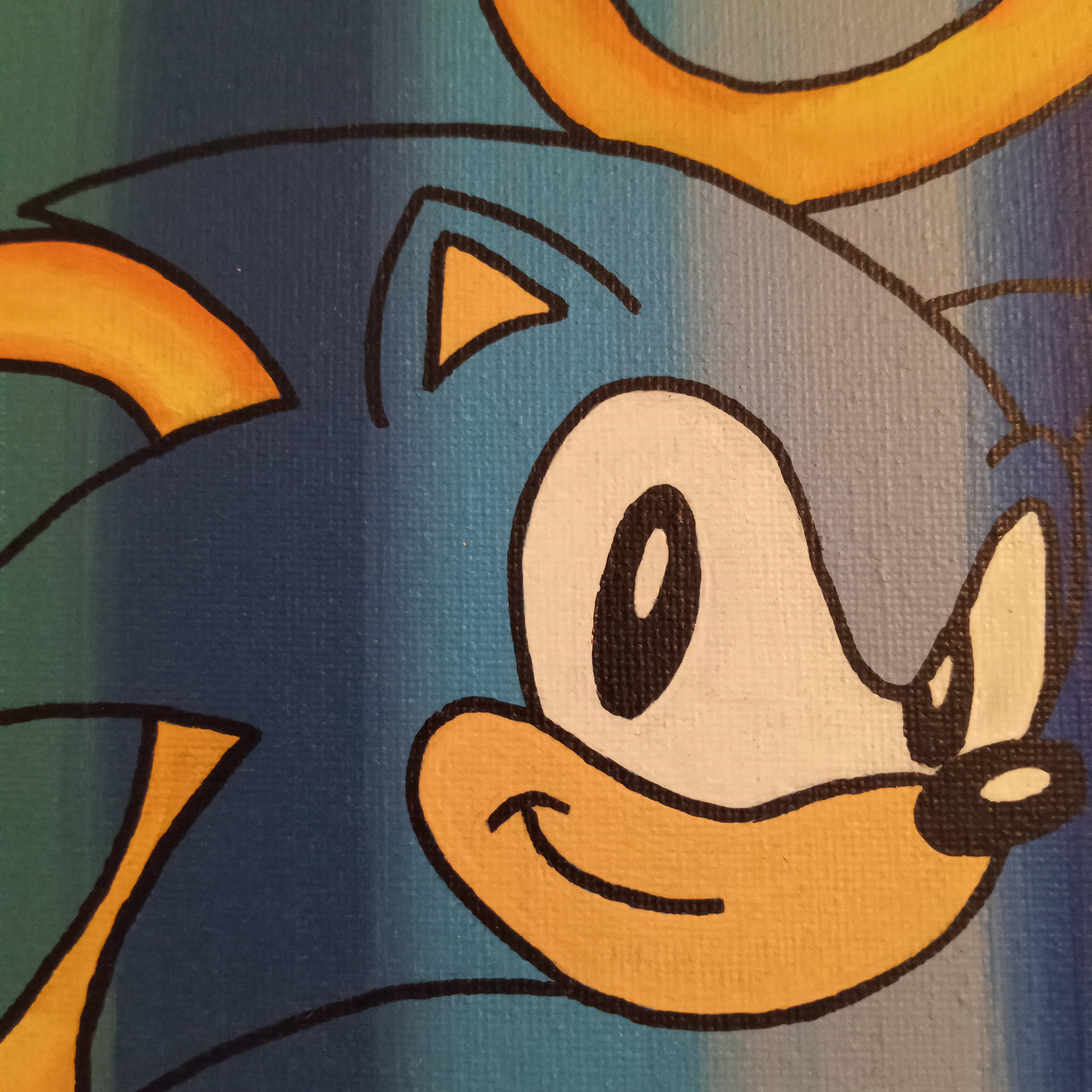 Sonic the Hedgehog Acrylic Painting - Etsy