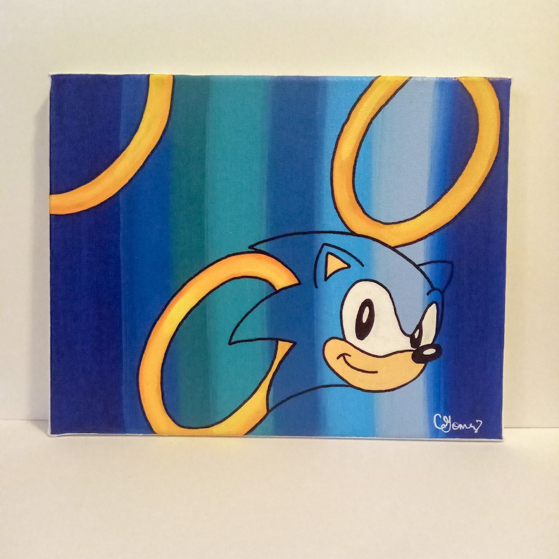 Sonic the Hedgehog Acrylic Painting - Etsy