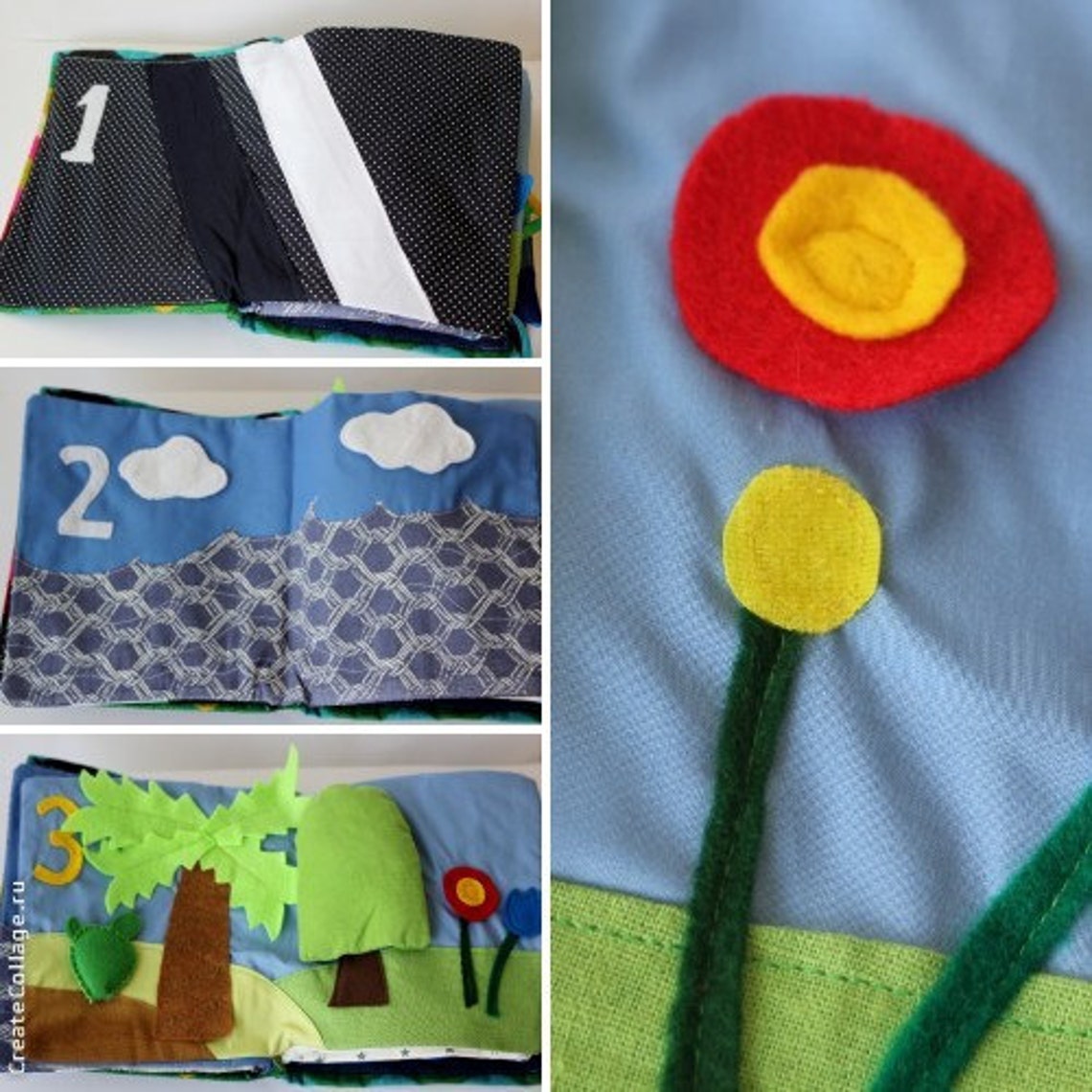 SUPER SALE Soft Activity Quiet Busy Book Babies Toddlers 22 - Etsy