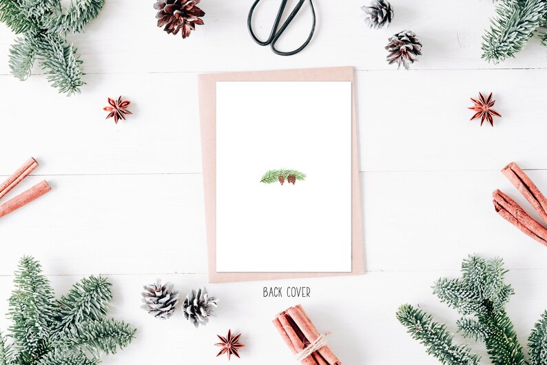 Printable Christmas & Happy New Year Card, Instant Download PDF With ...