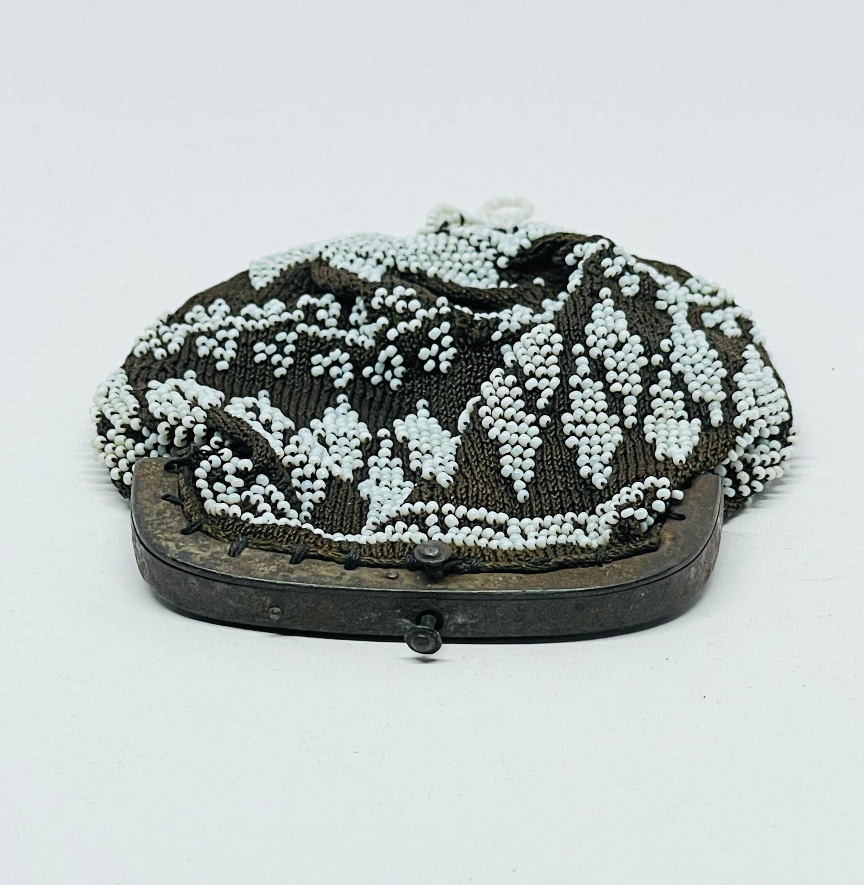 Antique Reticule Purse Victorian Coin Purse Beaded 19th - Etsy