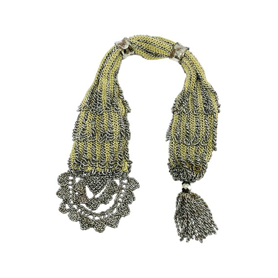 Antique Georgian era beaded miser purse, early 19th c… - Gem