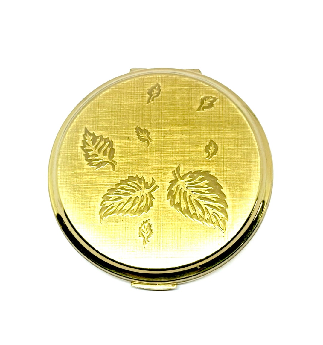 Stratton Vintage Gold Tone Leaf Compact Mirror, 1950s Vintage Made in ...