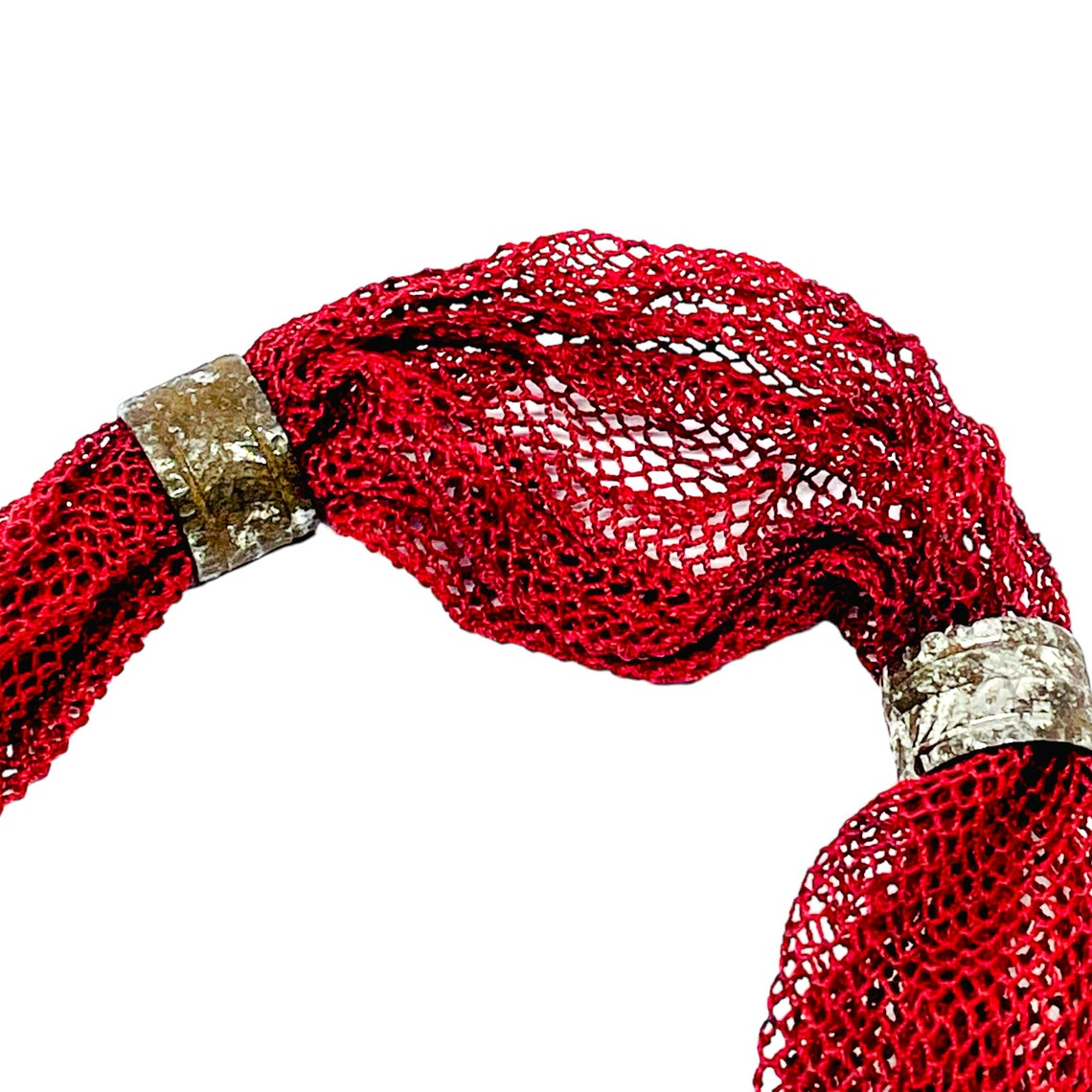 Antique Red Miser Purse, 19th Century Red Crochet Cotton Purse ...