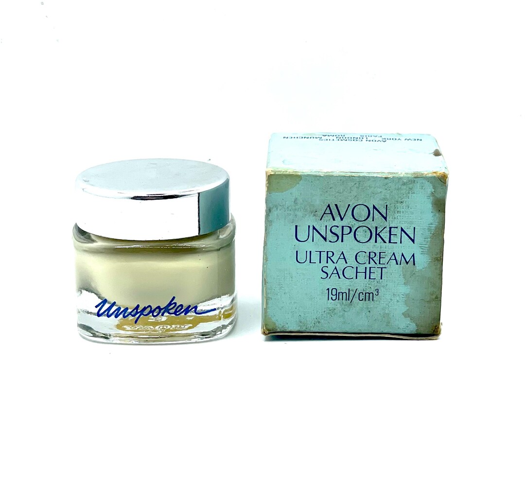 Vintage Avon Perfume in Original Box, Avon Unspoken Ultra Cream Sachet ...