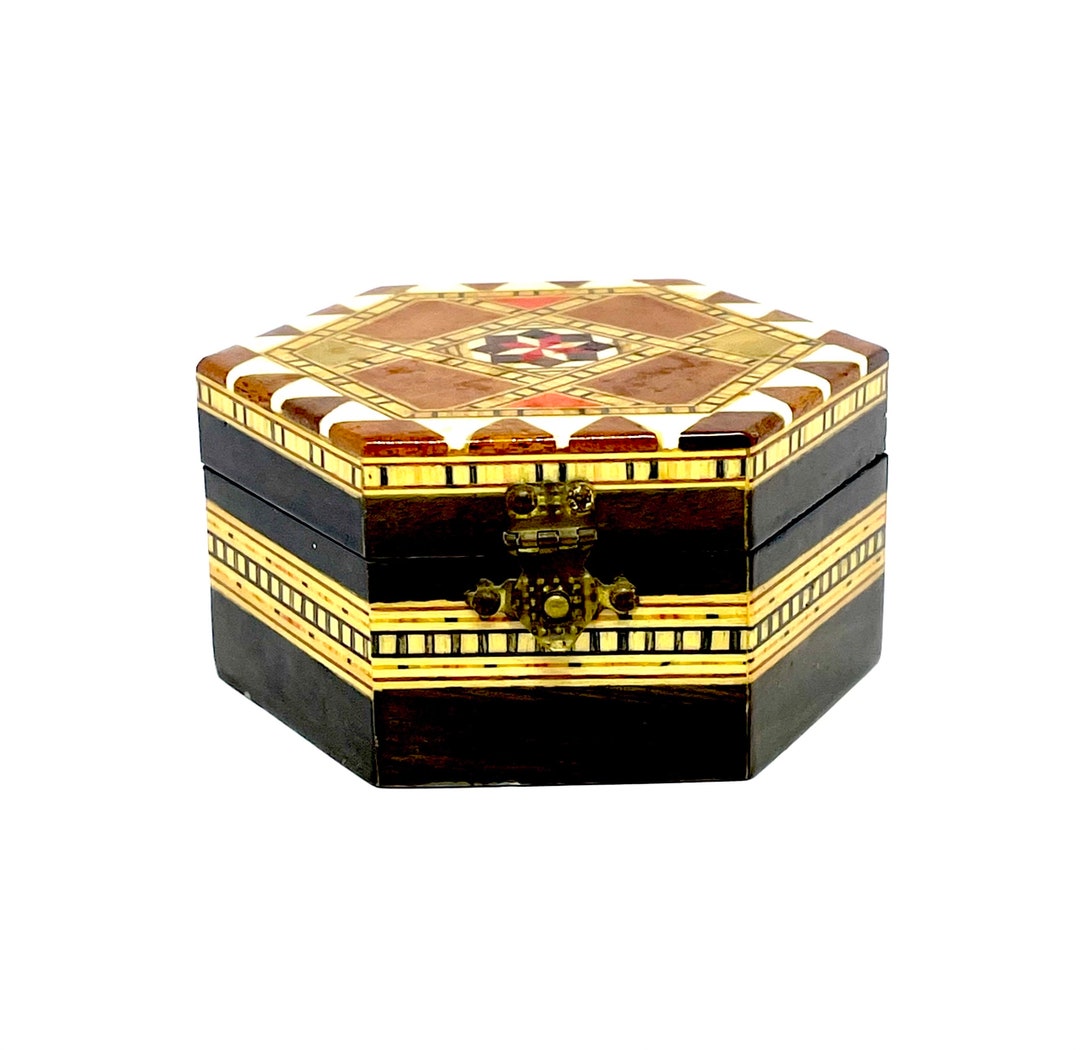 Vintage V.molero Artesania Granadina Spain Inlay Wooden Marquetry ...