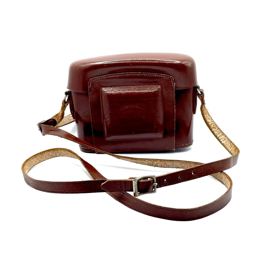 Zeiss Ikon Vintage Camera Case, 1960s Vintage Brown Leather Camera Case ...