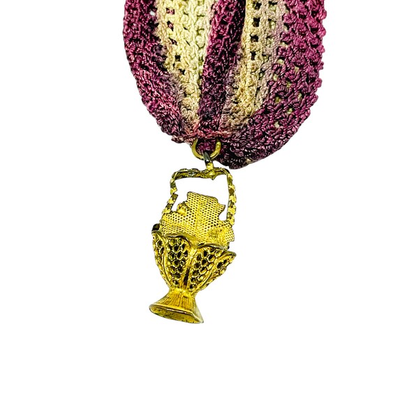 Antique Victorian miser purse, 19th century purple be… - Gem