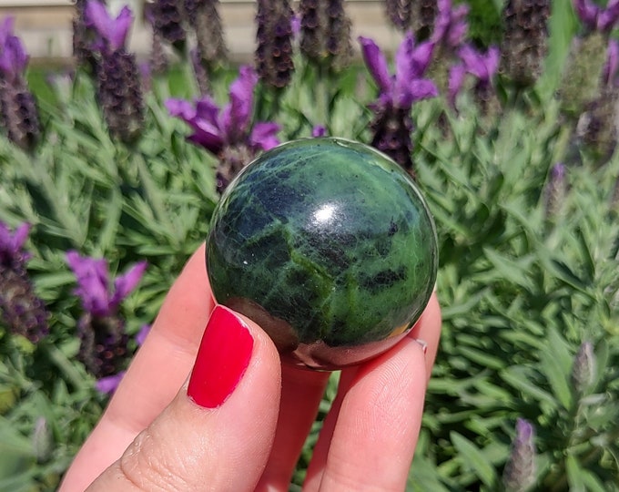 Serpentine Sphere Also Known as the New Jade Stone, Green Serpentine ...