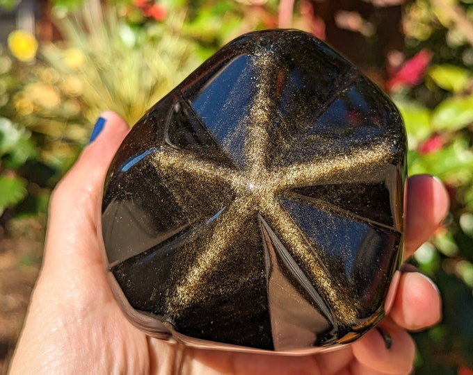 Gold Sheen Obsidian Polished Starfish Goldsheen Obsidian Star Altar ...