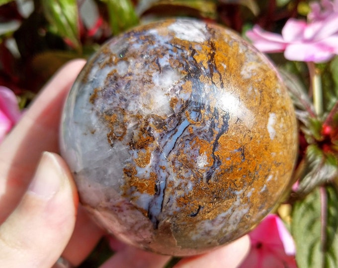 The Tempest Stone Pietersite Sphere, Crystal Orb, Meditation Gemstone ...