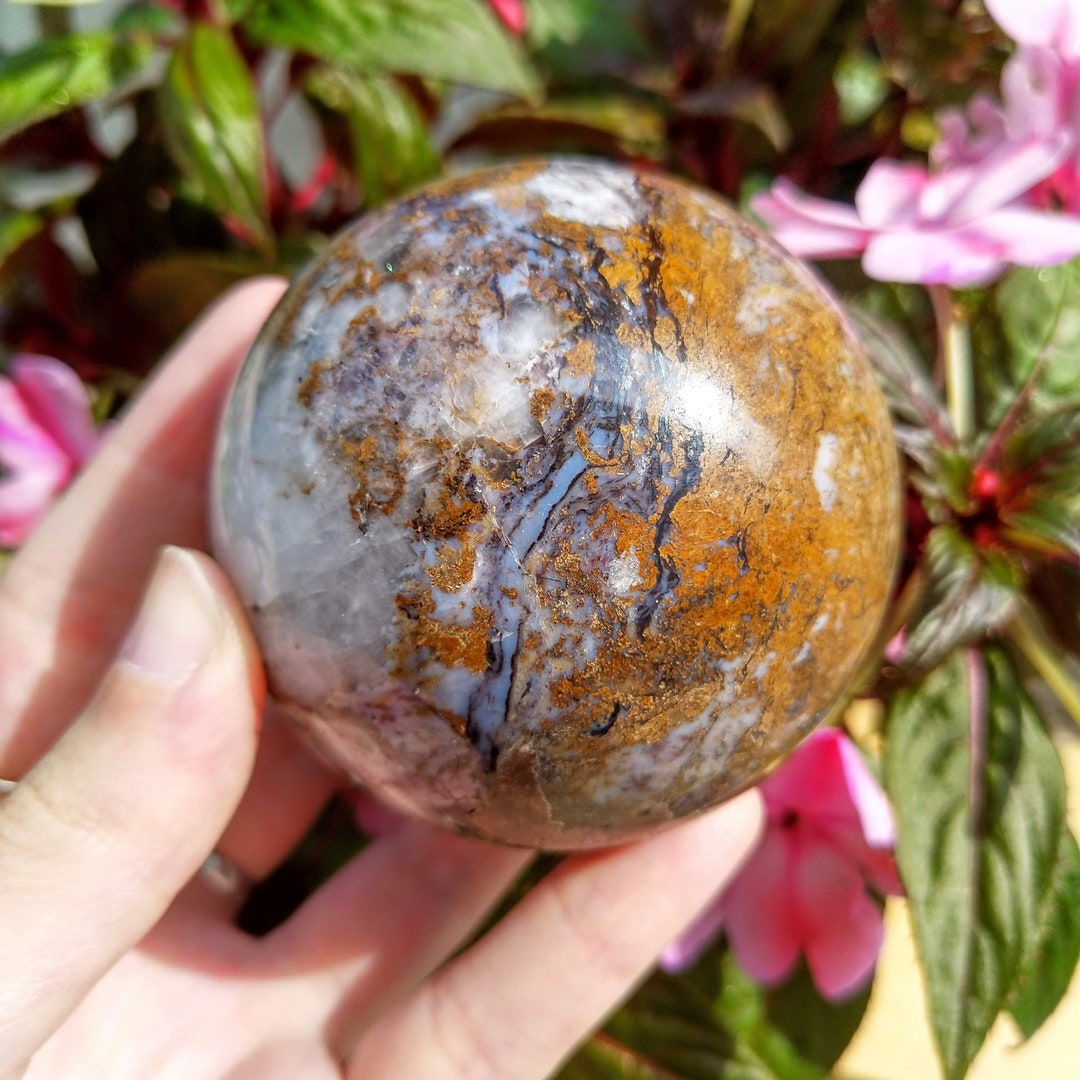 The Tempest Stone Pietersite Sphere Crystal Orb Meditation - Etsy