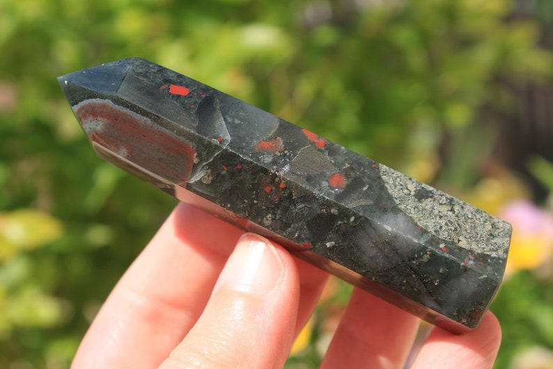 Balance and Renewal Seftonite African Bloodstone Polished Point ...