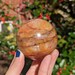 Orange and Red Crackled Quartz Sphere ; Fire Quartz W Rainbows Sphere ...