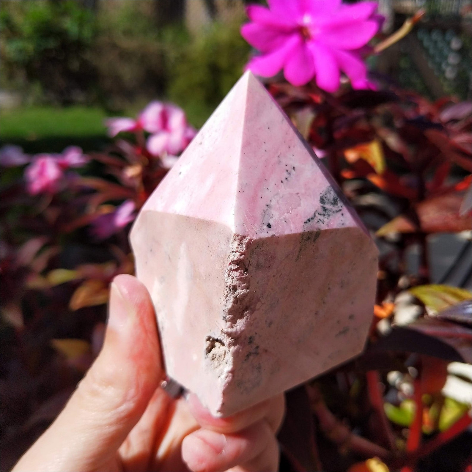 The Rescue Crystal Rhodonite Crystal Top Polished Point - Etsy