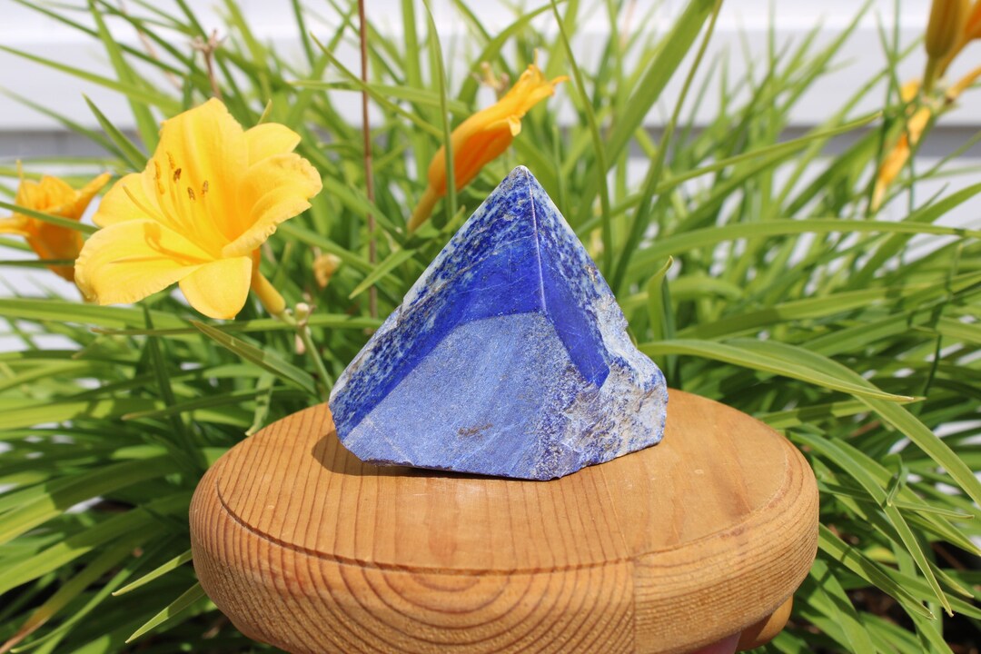 Lapis Lazuli With Pyrite Specks Polished Top Lapis Lazuli Point Crystal ...