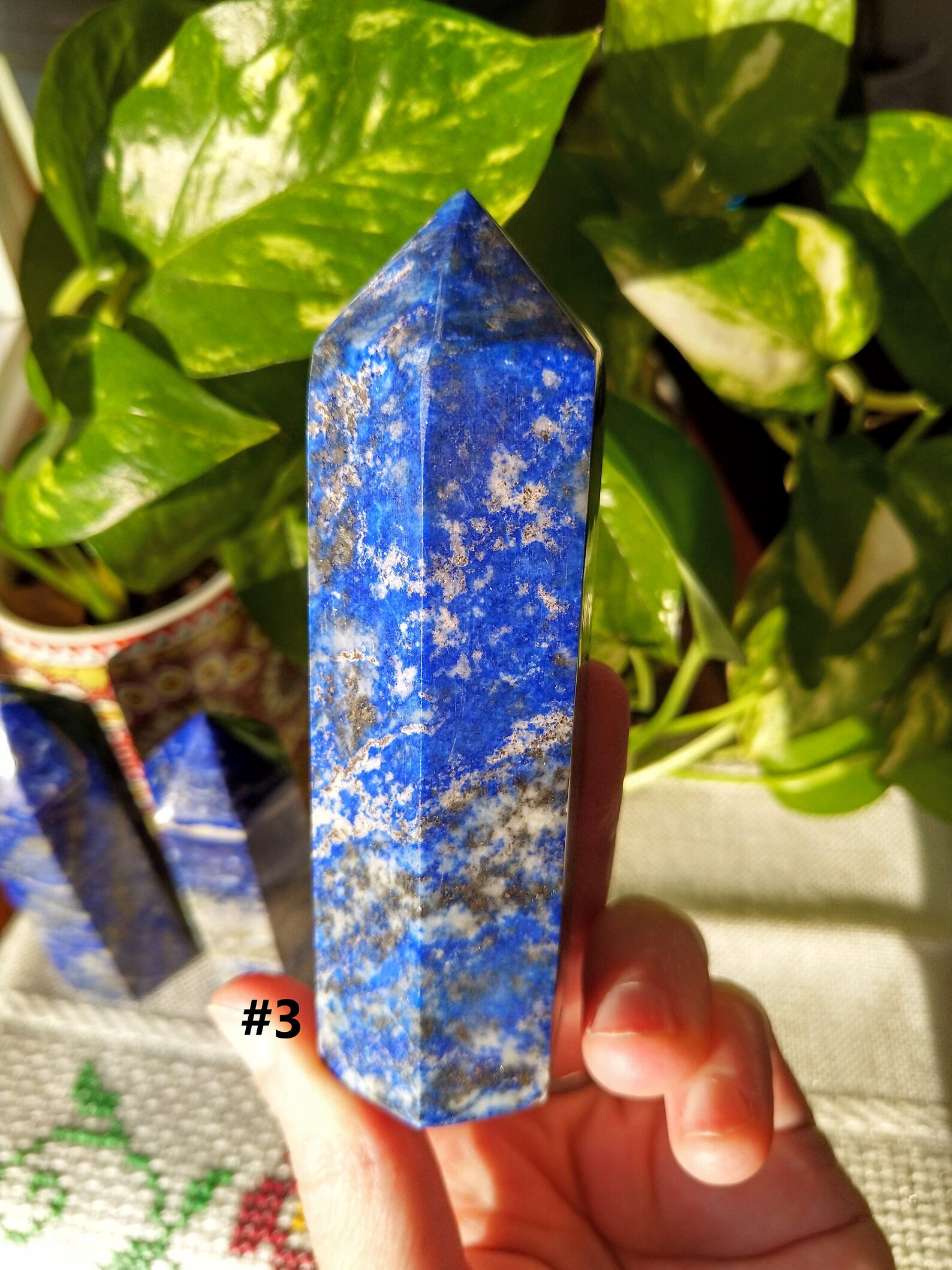 Lapis Lazuli With Pyrite Specks Polished Point Lapis Lazuli Obelisk ...