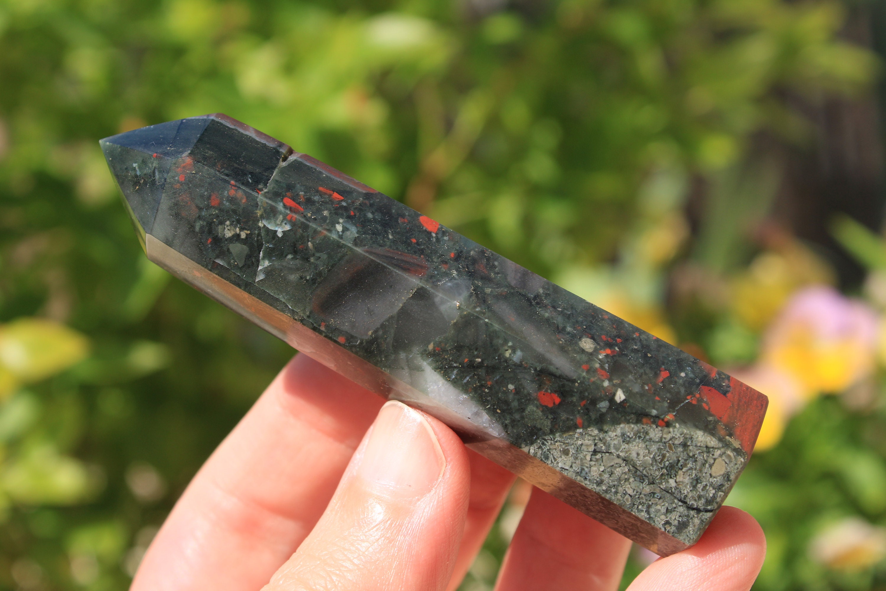 Balance and Renewal Seftonite African Bloodstone Polished Point ...