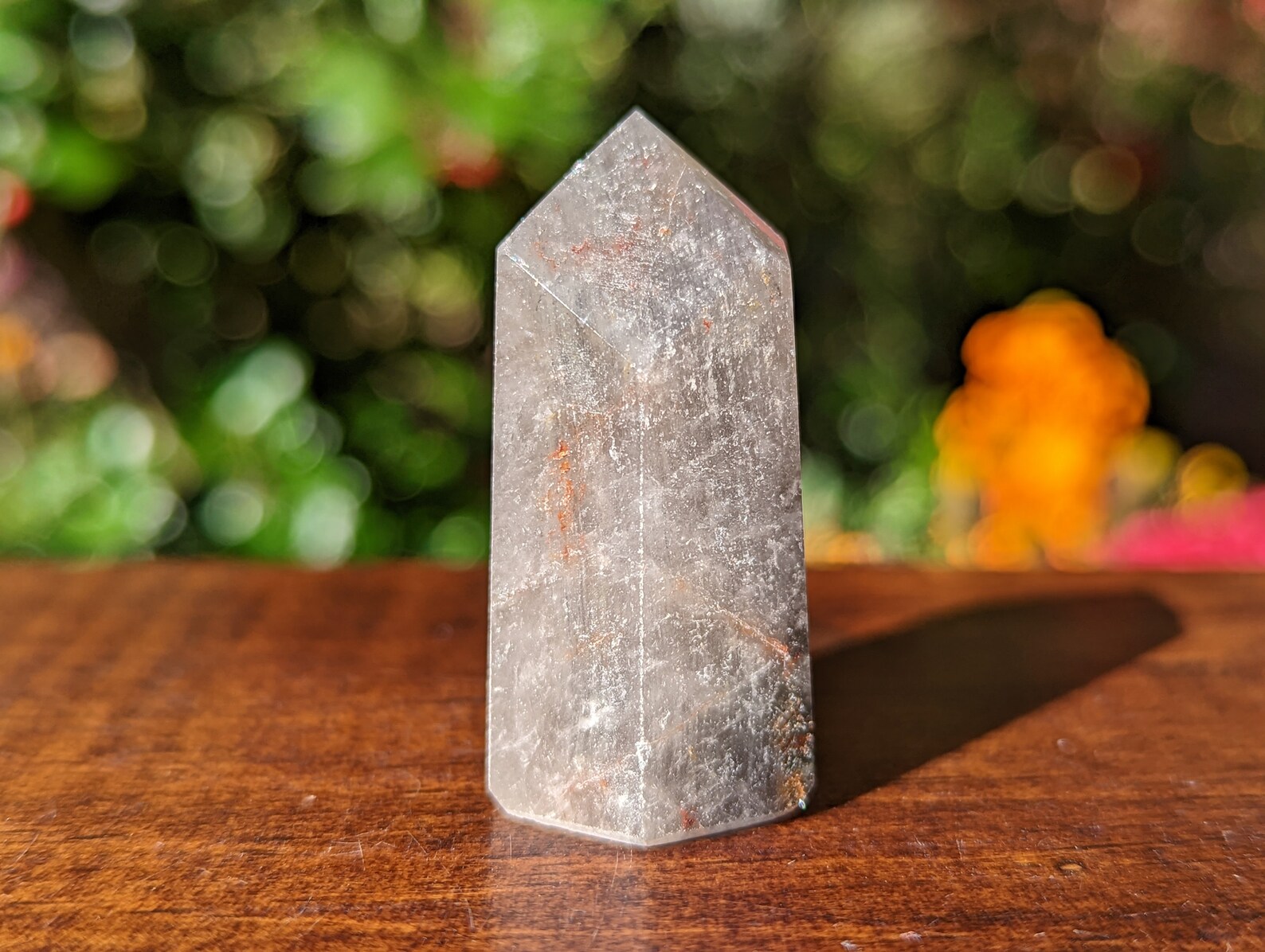 Wisdom Stone Quartz With Inclusions Point , Lodolite Garden Quartz ...