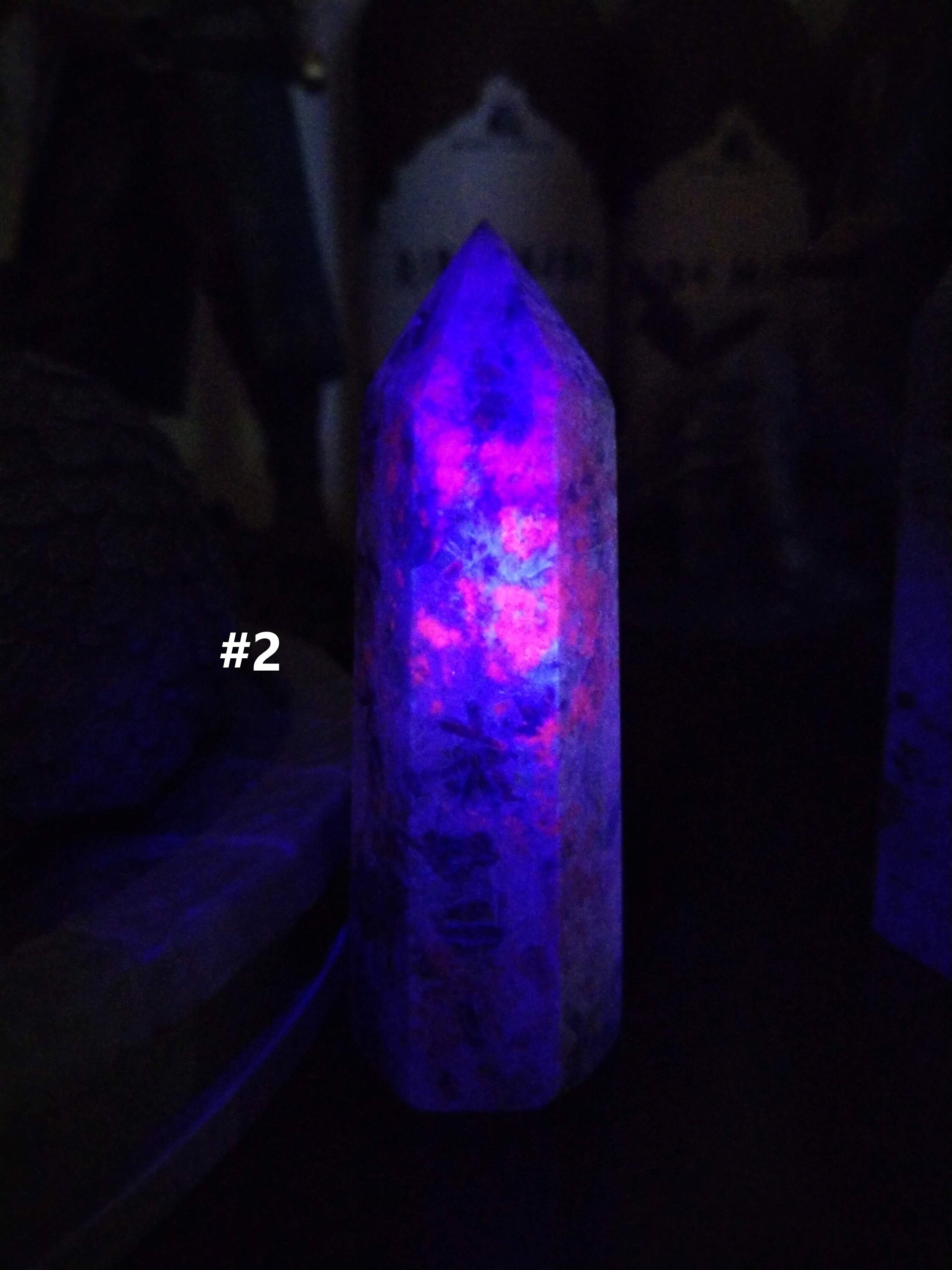 Ruby in Apatite Obelisk Point Blue and Pink Stone Knowledge and ...