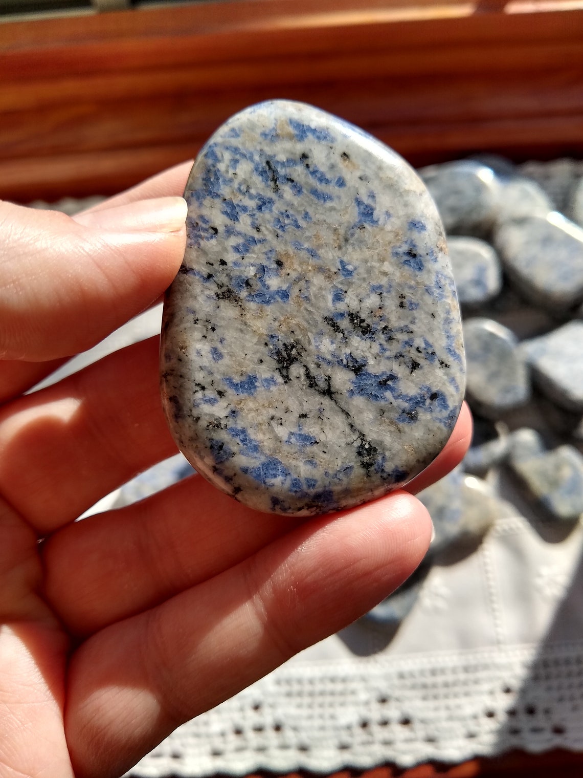 Truth & Intuition Stone Sodalite Polished Palm Stone Worry | Etsy