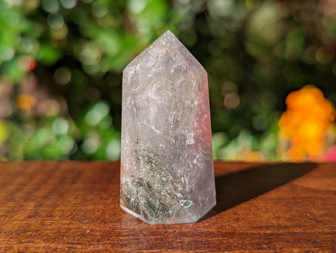 Wisdom Stone Quartz With Inclusions Point , Lodolite Garden Quartz ...
