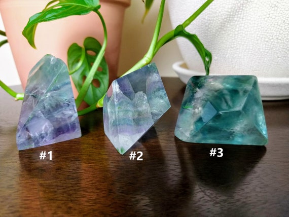 Small Rainbow Fluorite Polyhedron Hand Polished Palm Stone | Etsy
