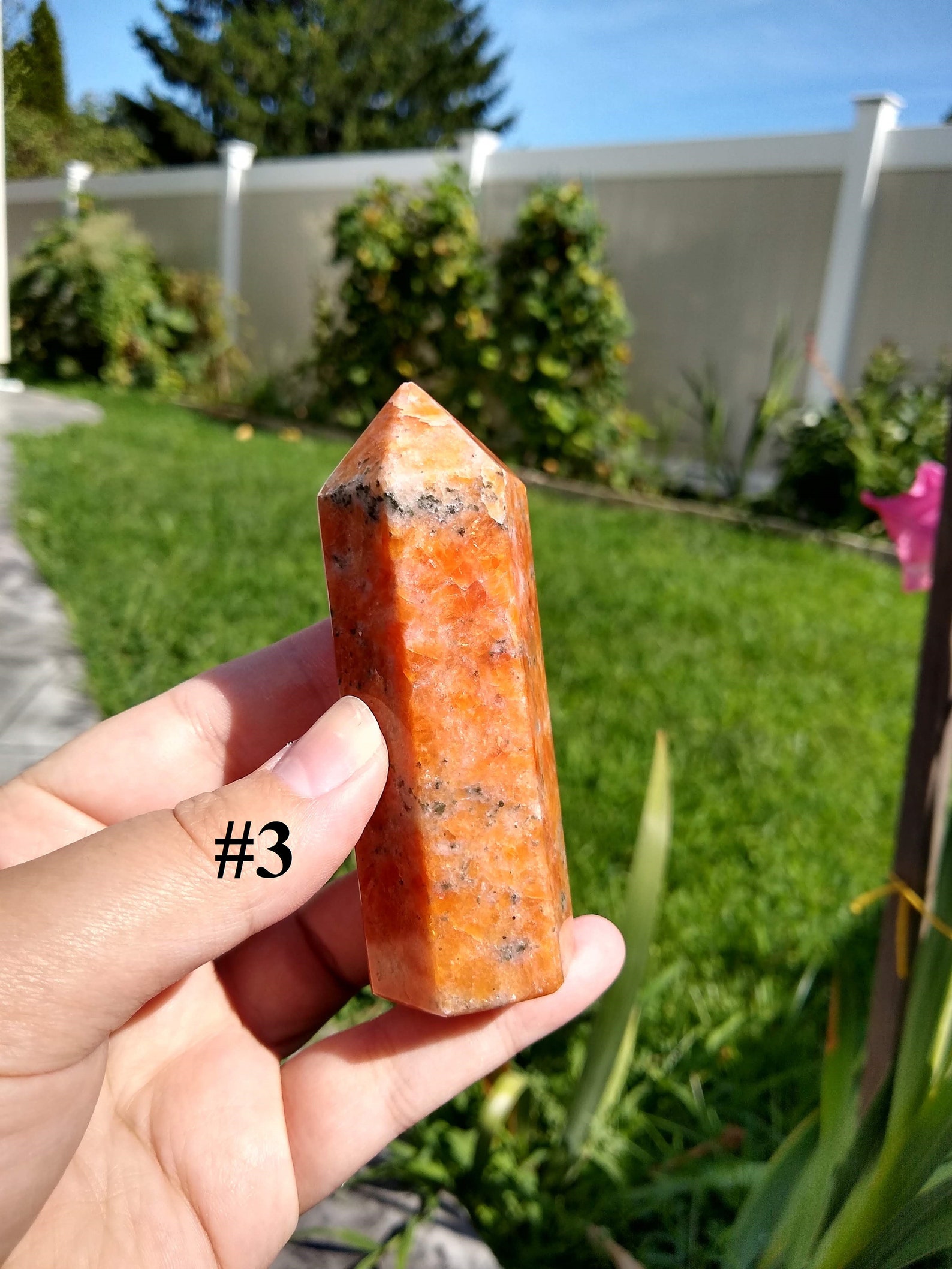 Orange Calcite Crystal Obelisk Tower Orchid Calcite Point | Etsy