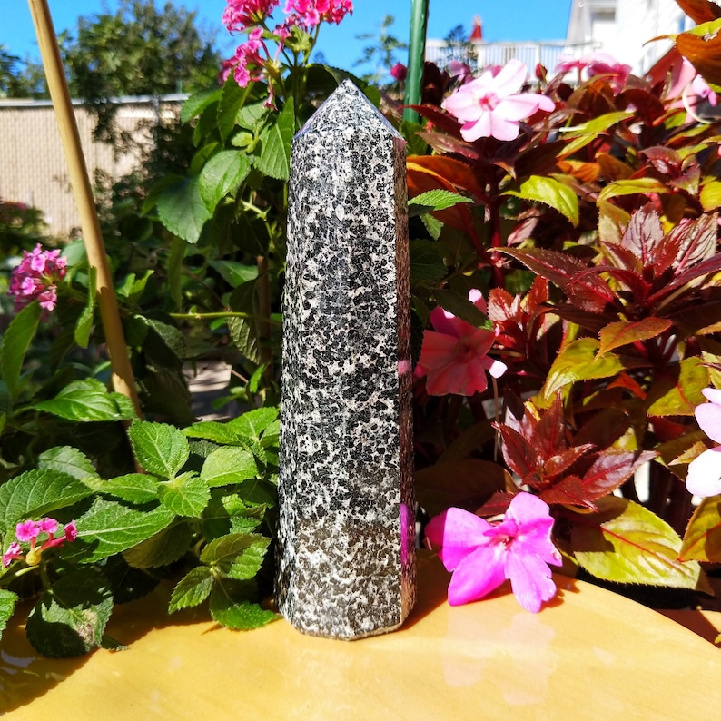 The Calming Crystal Diorite Granite Polished Point Generator | Etsy