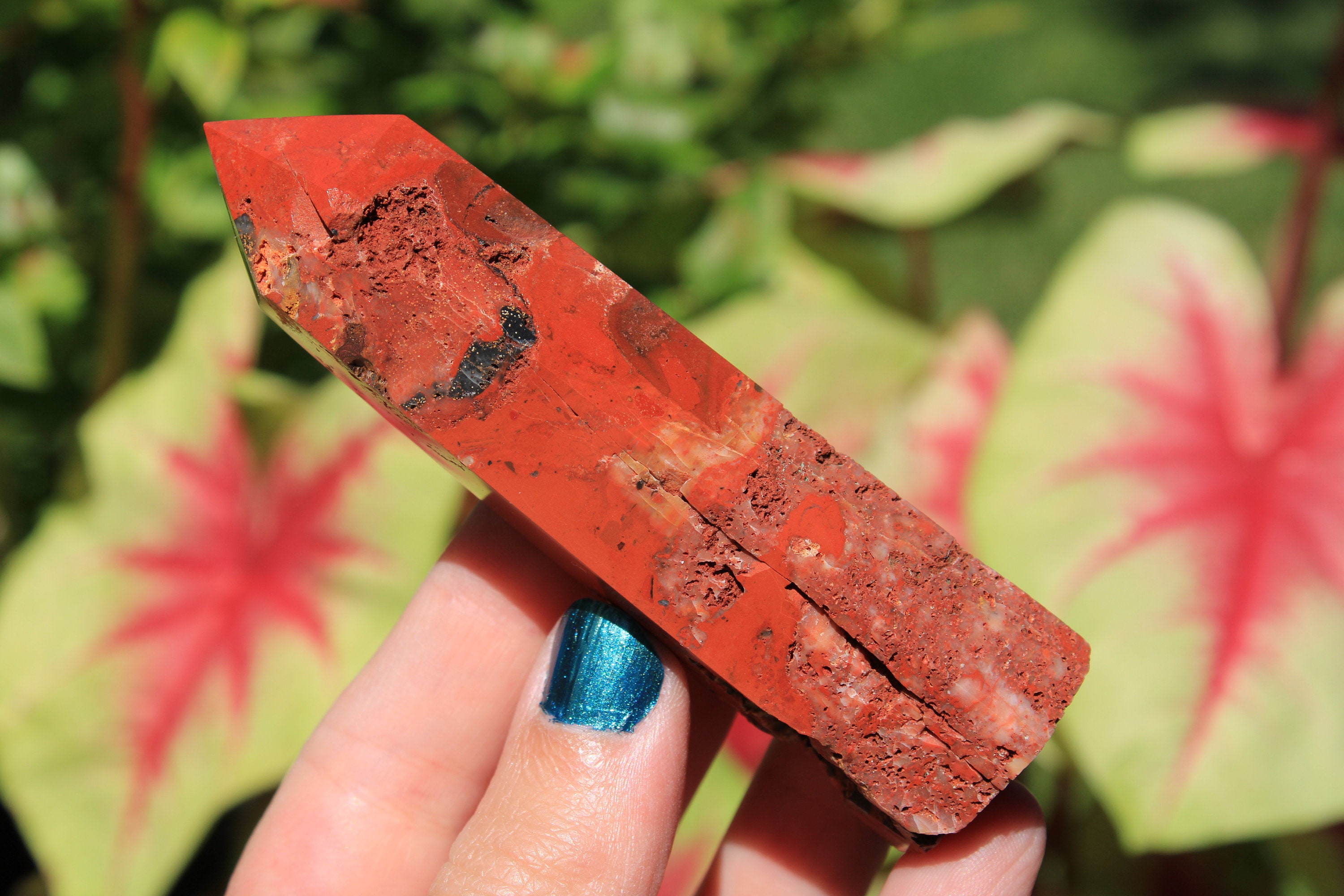 Red Brecciated Jasper Point , Red Jasper Crystal Tower , Grounding ...