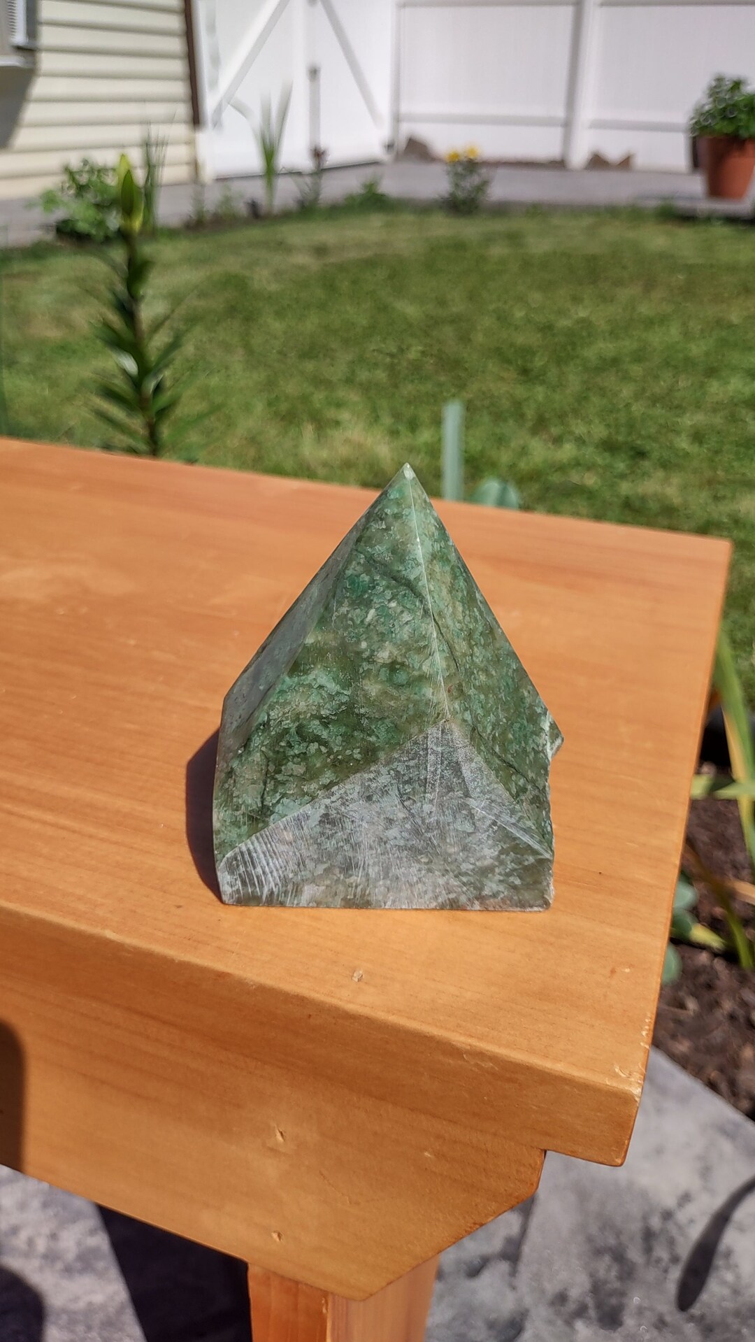 Grossularite Garnet Green Top Polished Point, Green Grossular Garnet ...