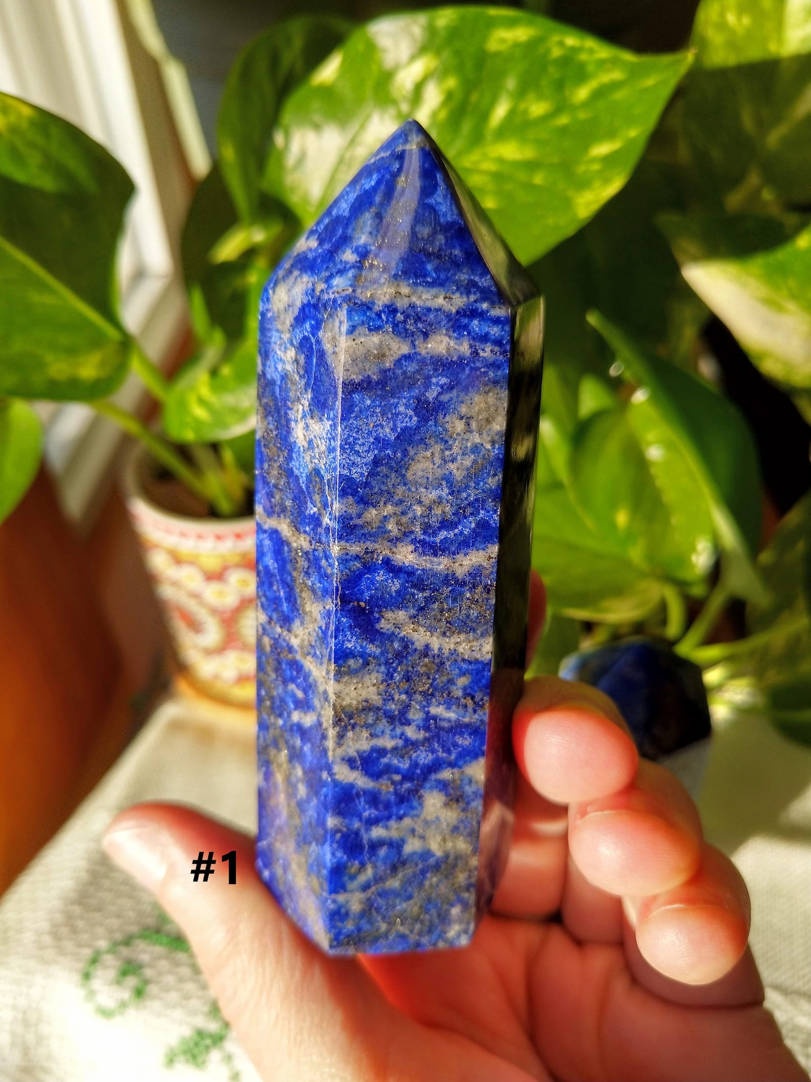 Lapis Lazuli With Pyrite Specks Polished Point Lapis Lazuli | Etsy