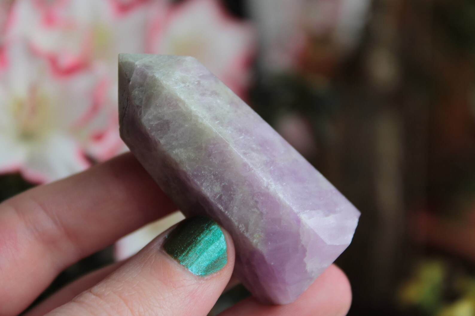 Kunzite Crystal Point Kunzite Generator Crown Chakra Self - Etsy