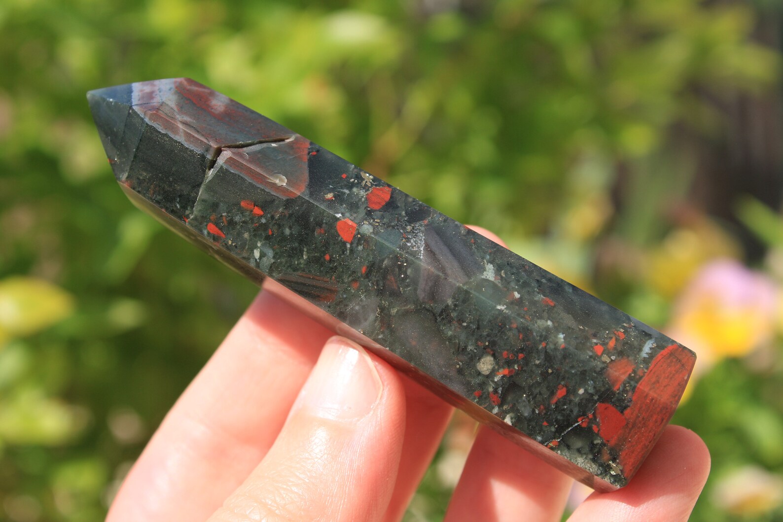 Balance and Renewal Seftonite African Bloodstone Polished Point ...