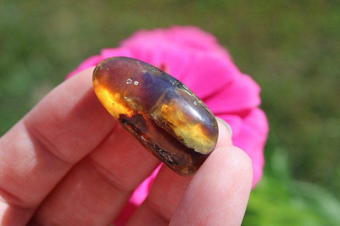 Healing Crystal Blue Amber Tumbled Stone Reiki Healing - Etsy
