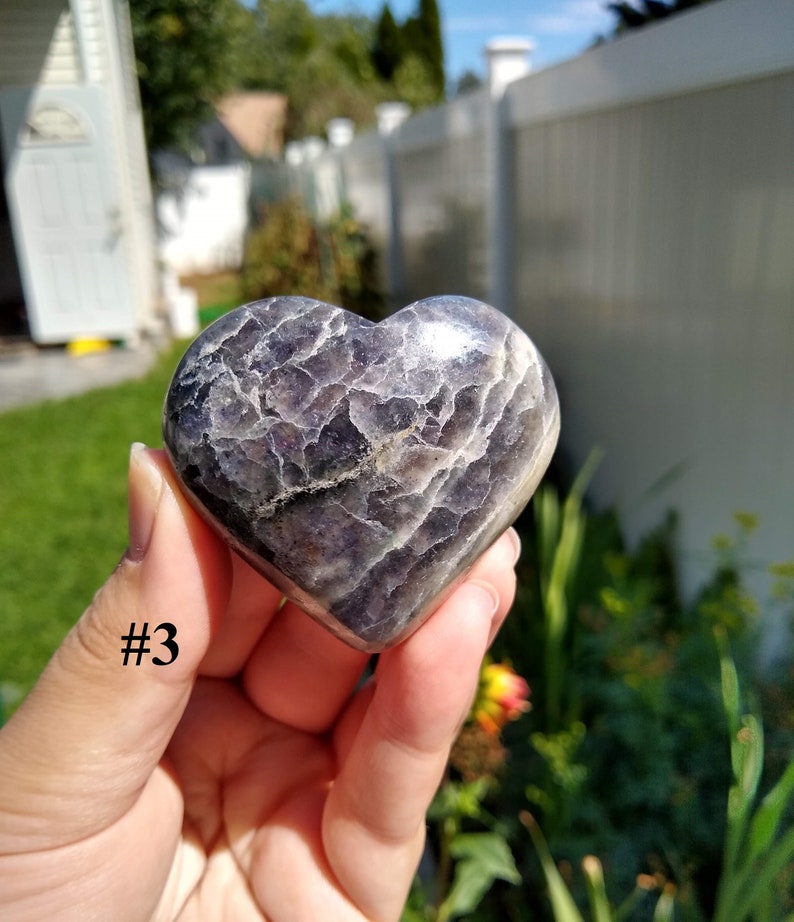 Iolite Heart, the Stone of Pure Thoughts, Water Sapphire Polished Heart ...