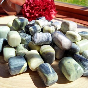 Serpentine Infinite Tumbled Stone Pebble Charm Stone Small | Etsy