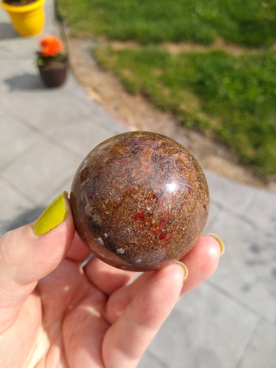 The Tempest Stone Pietersite Sphere Crystal Orb Meditation | Etsy