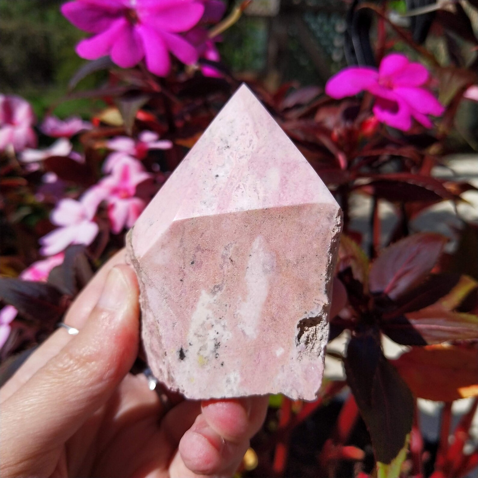The Rescue Crystal Rhodonite Crystal Top Polished Point - Etsy