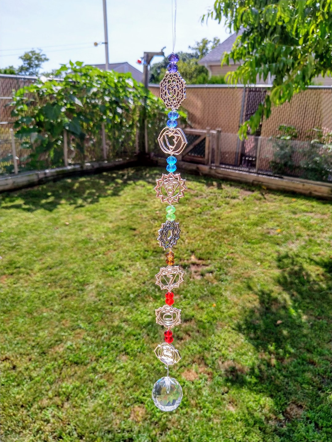 Wire Hanging Crystal Tree of Life, Wire Hanging Crystal Lotus Chakra ...