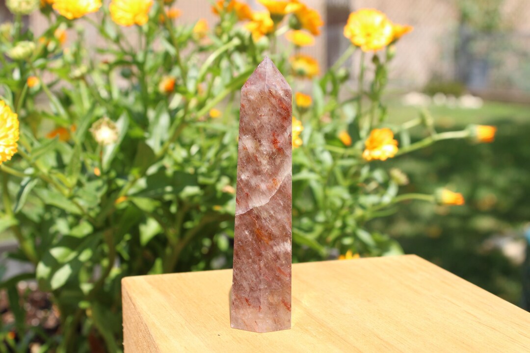 Golden Healer Quartz Polished Point Red Hematoid Quartz Iron Oxide ...