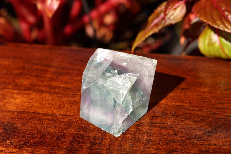 Small Rainbow Fluorite Polyhedron Hand Polished Palm Stone - Etsy