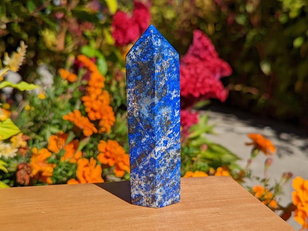 Lapis Lazuli With Pyrite Specks Polished Point Lapis Lazuli Obelisk ...