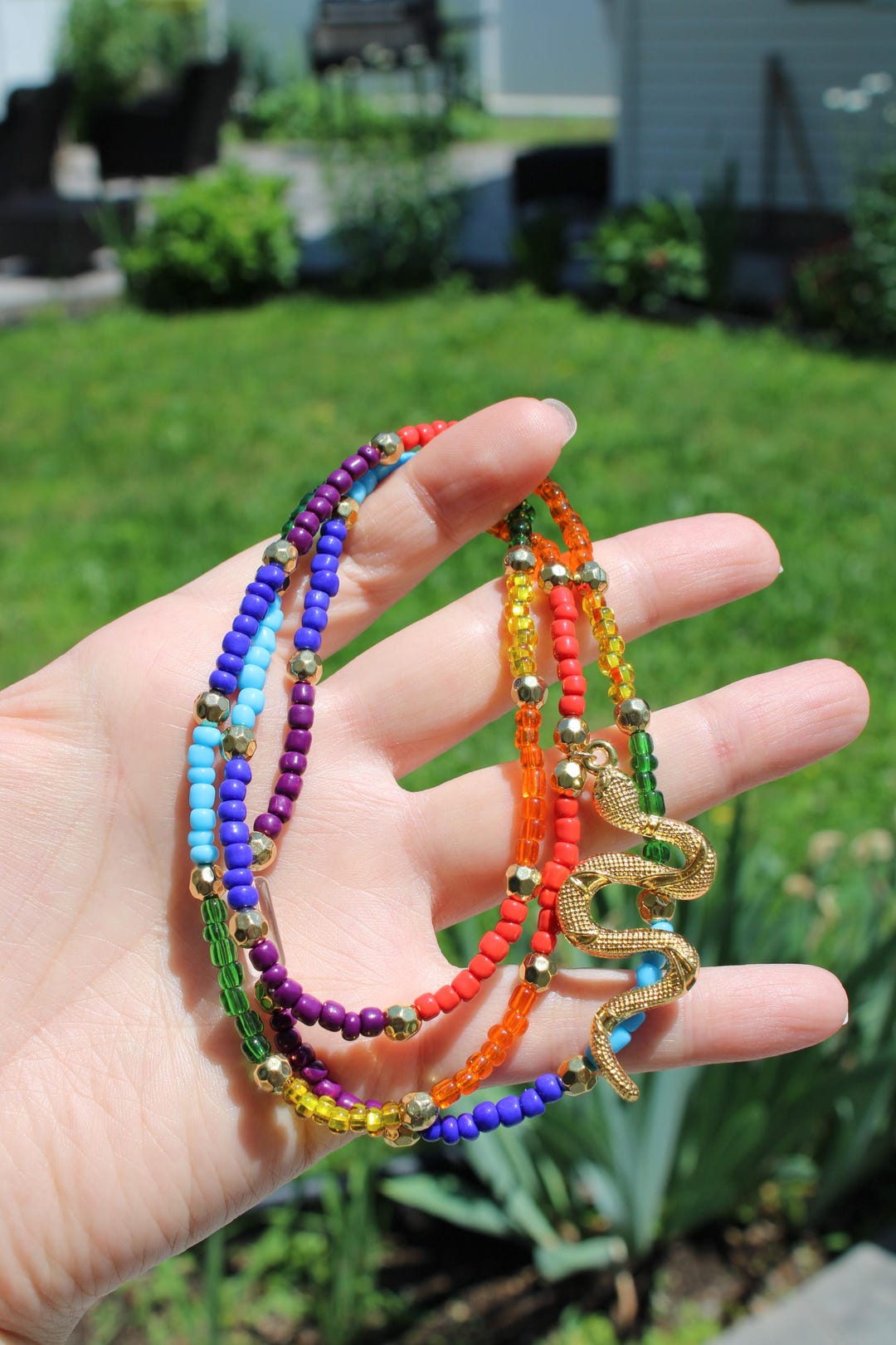 Guia de Oxumare, collier Orisha, Umbanda, Eleke, Arroboboi Oxumare ...