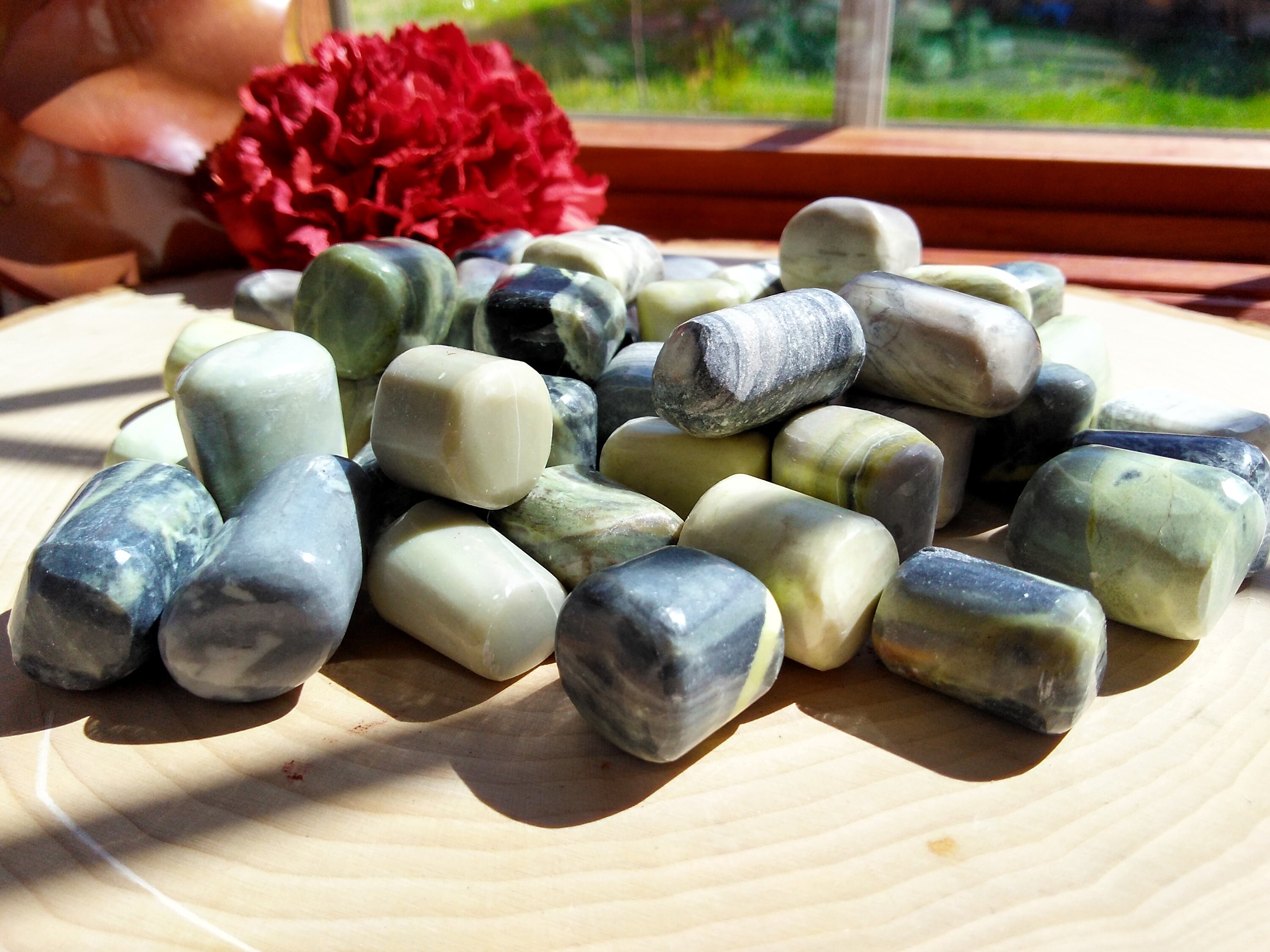 Serpentine Infinite Tumbled Stone Pebble Charm Stone Small | Etsy