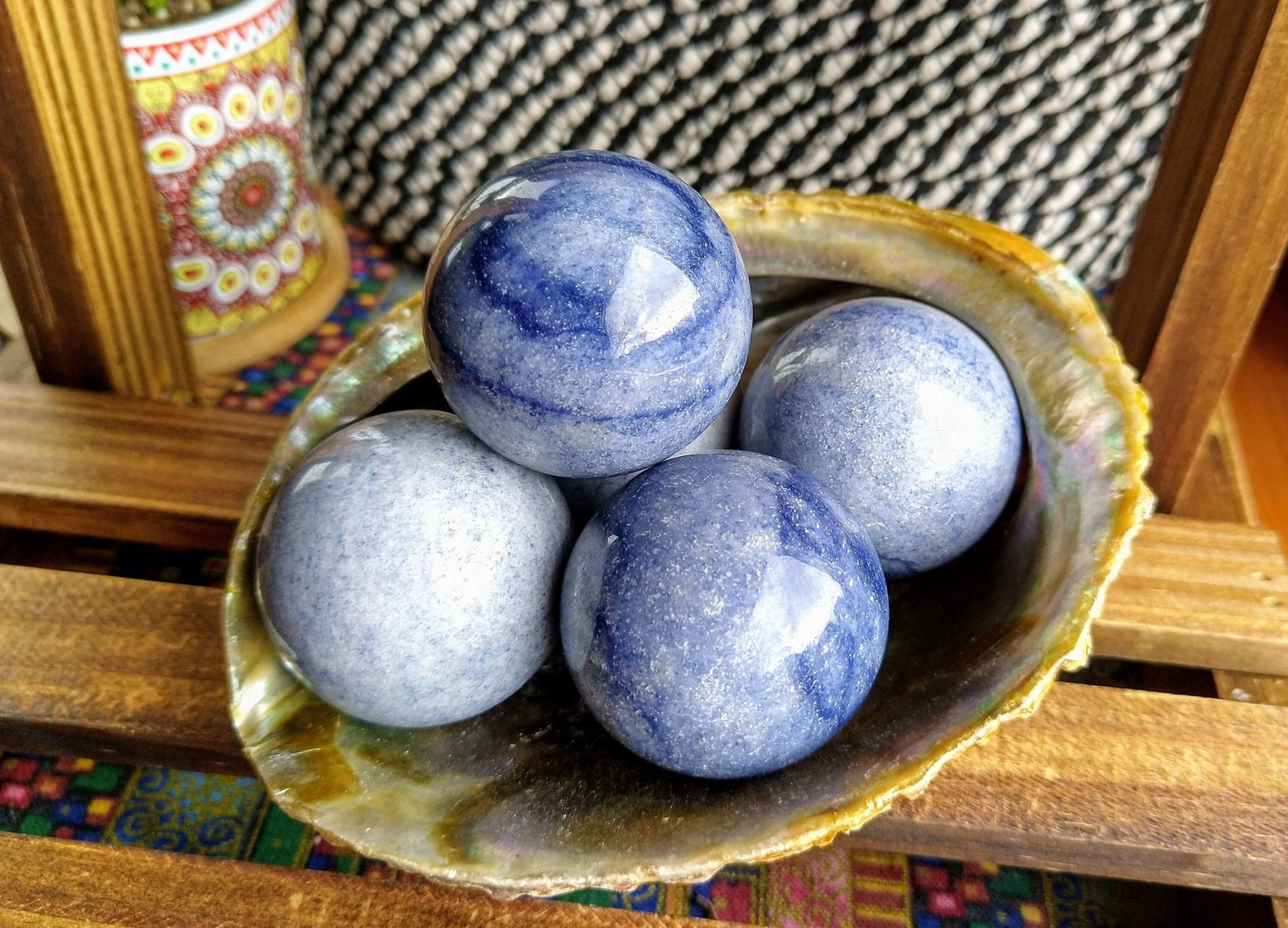 The Understanding Stone Blue Aventurine Polished Sphere | Etsy