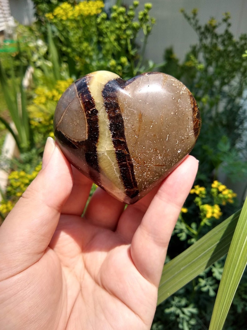 Septarian Heart Puffy Gemstone Heart Dragon Stone - Etsy
