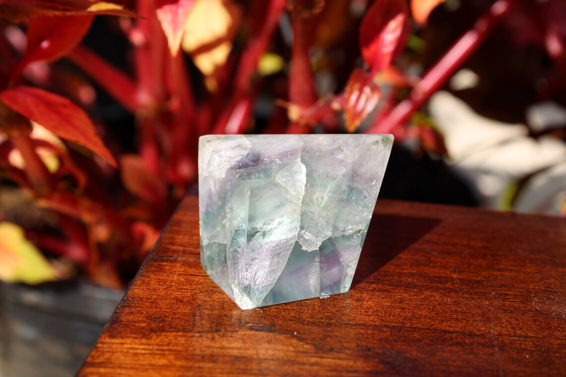 Small Rainbow Fluorite Polyhedron Hand Polished Palm Stone - Etsy