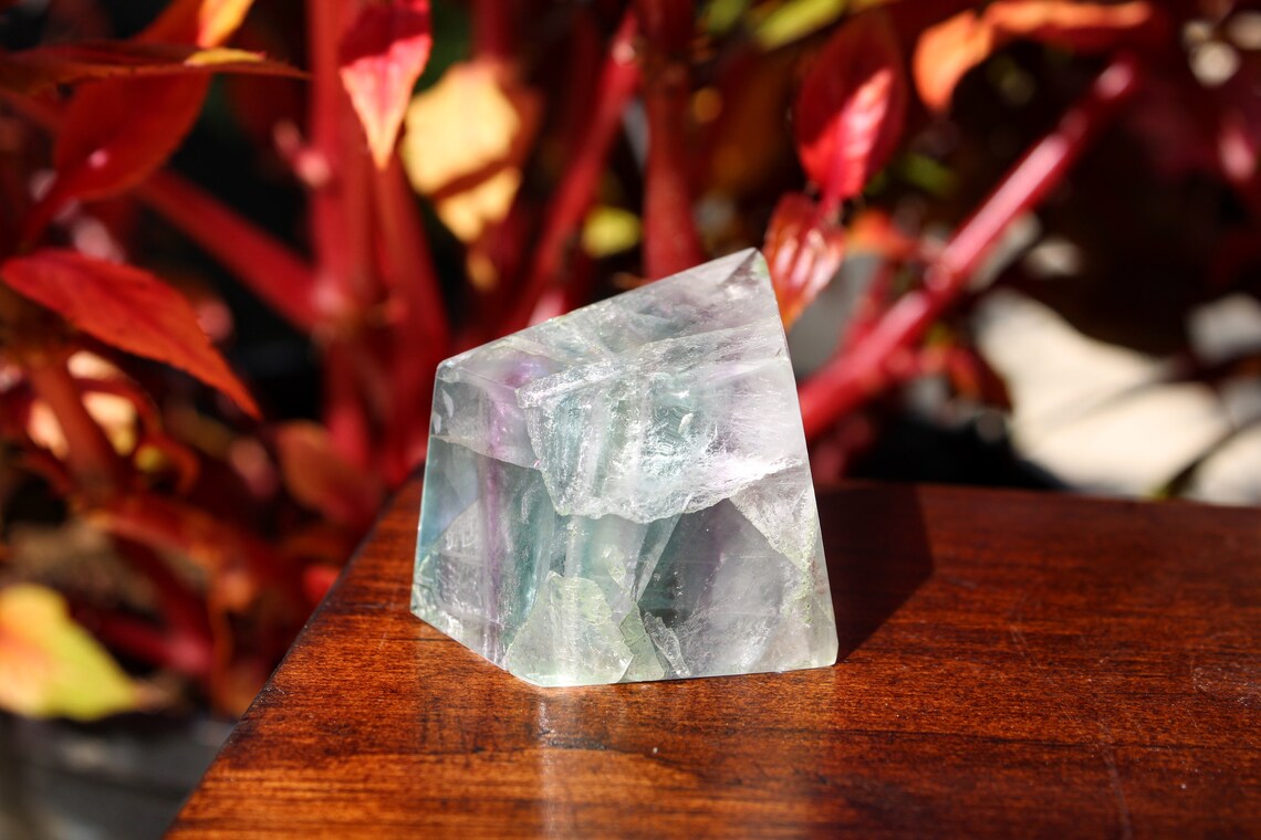 Small Rainbow Fluorite Polyhedron Hand Polished Palm Stone - Etsy